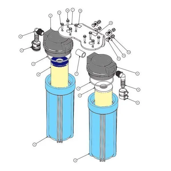 Parker Dual Prefilter Housing Assembly, AquaMatic II | Boundless Outfitters